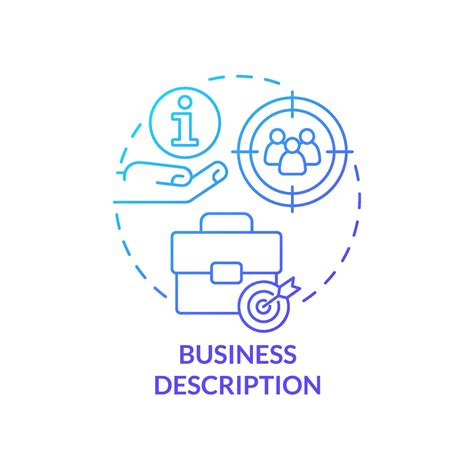 Business Description Blue Gradient Concept Icon Enterprise Data