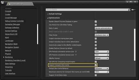 hair rendering unreal engine documentation