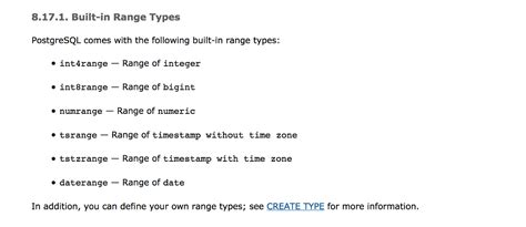 Postgres Range Types Are Dope Range Types Are A Big Differentiator Of