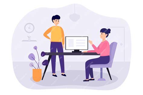 Premium Vector Cartoon Characters Working As Programmers Together