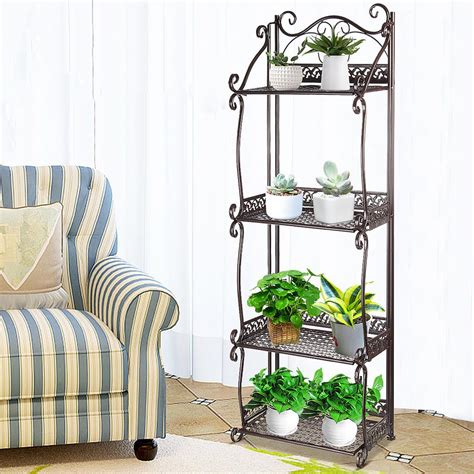 3/4 уровня Металлический стоячий стеллаж Space Saver Storage Tower Rack ...