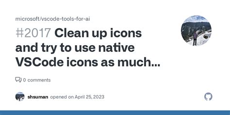 Clean Up Icons And Try To Use Native VSCode Icons As Much As Possible Issue Microsoft