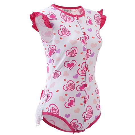 Princess Hearts Front Snap Onesie Bodysuit Littleforbig Cute And Sexy