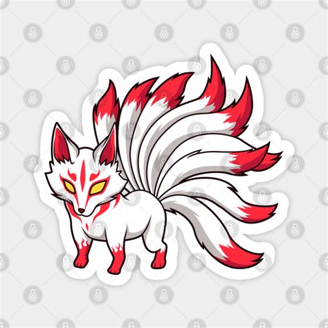 Japanese Yokai Figure Kawaii Kitsune Kawaii Kitsune Magnet Teepublic