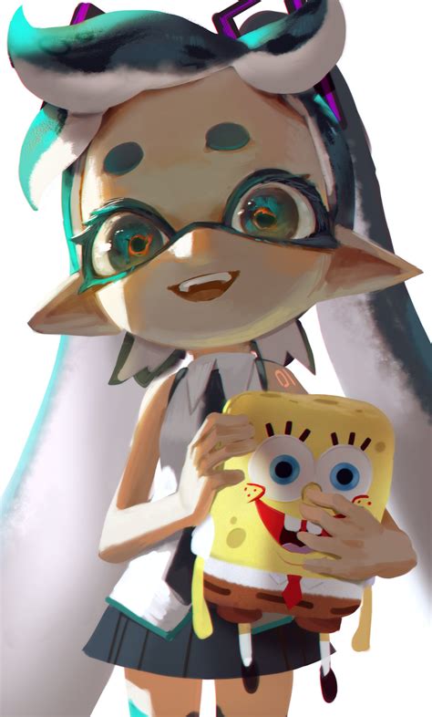 Hatsune Miku Inkling And Spongebob Squarepants Vocaloid And 2 More