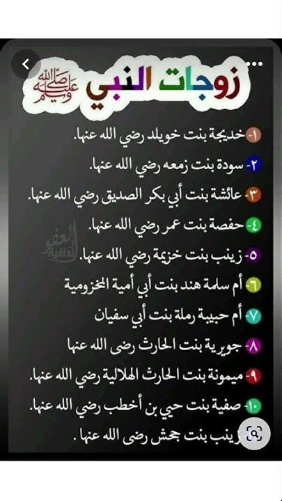 زوجات الرسول صلى الله عليه وسلم Youtube