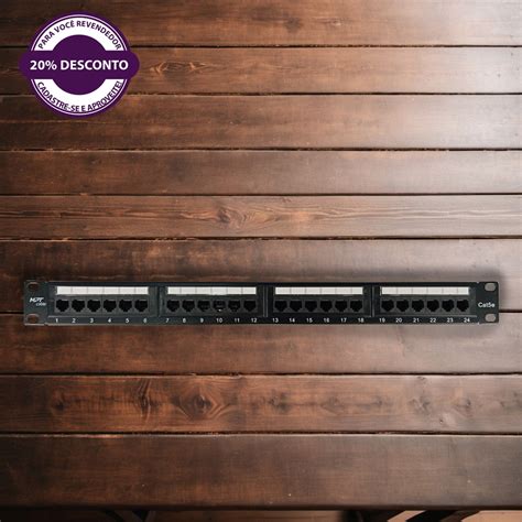 Patch Panel 24 Portas Cat6 E Cat5e Policabos Com Pronta Entrega