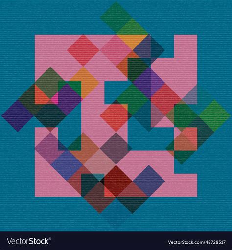 Colorful Geometric Shape Overlap Transparent Vector Image