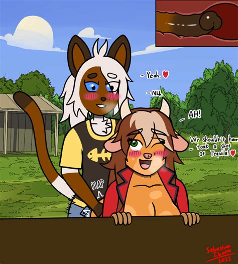 Rule 34 Anthro Blue Eyes Blue Sclera Blush Bovid Bovine Cattle