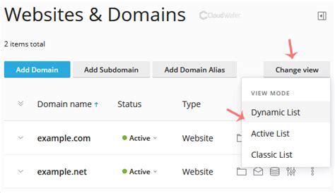 How To Change View Mode In Plesk Help Cloudwafer
