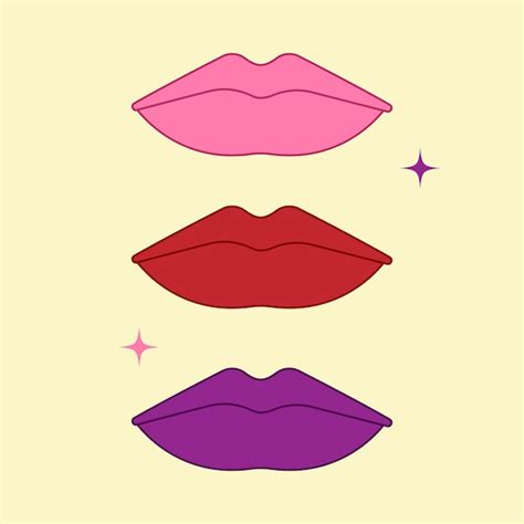 Premium Vector Pink Red Purple Lipstick Mouth