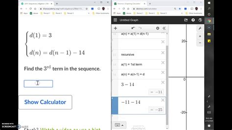 Use Arithmetic Sequence Formulas Math Hacks Example Video Youtube