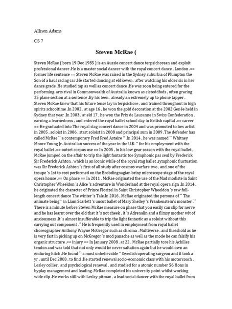 21 Steven Mcrae Pdf Dances Ballet