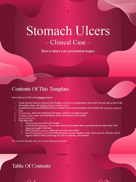 Stomach Ulcers Clinical Case by Slidesgo | PDF | Planets | Mercury (Planet)