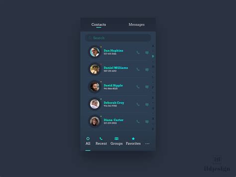 Contacts Ui Design On Behance