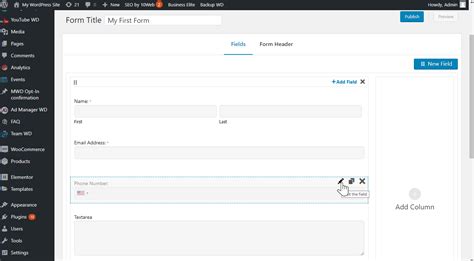 Creating A Form On WordPress 10Web Help Center