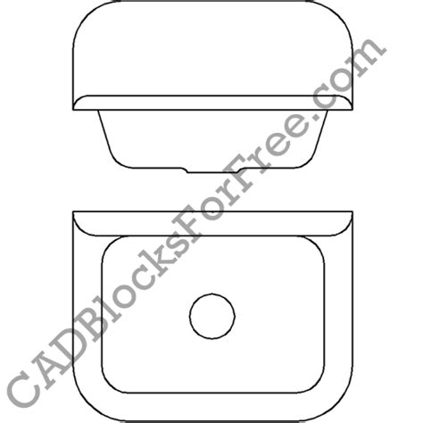 Bathroom Sink Free Autocad Block In Dwg