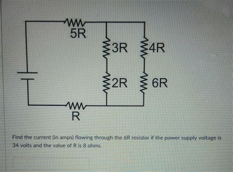 Solved Find The Current In Amps Flowing Through The Six Or