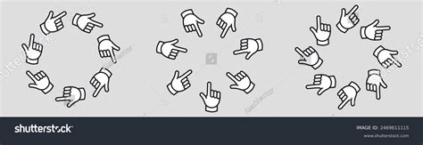 Finger Mouse Pointer Circle Frame Click Stock Vector Royalty Free 2469611115 Shutterstock