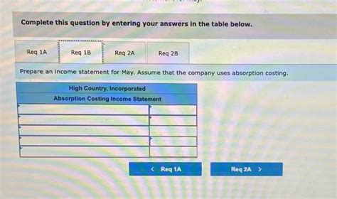 Solved Problem 7 20 Algo Variable And Absorption Costing Chegg Com