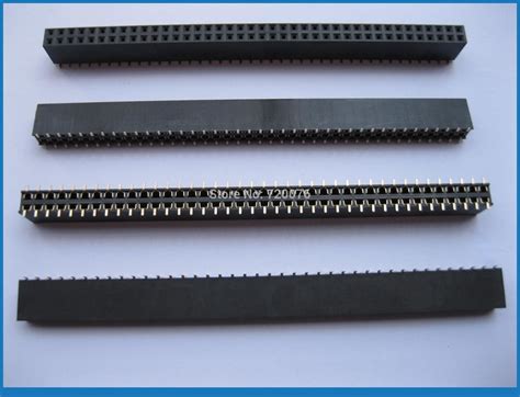 10 Pcs Gold Plated SMD SMT 2 54mm Breakable Female Pin Header 80pin Dual Row Light Accessories