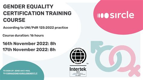 Gender Equality Certification Training Progetto Sircle