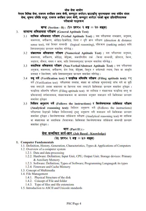 Lok Sewa Computer Operator Syllabus Lok Sewa Aayog लोक सेवा कम्प्युटर अपरेटर पाठ्यक्रम