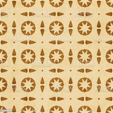 레트로 브라운 이슬람 완벽 한 기하학 패턴 배경 동부 스타일 장식 0명에 대한 스톡 벡터 아트 및 기타 이미지 0명 갈색