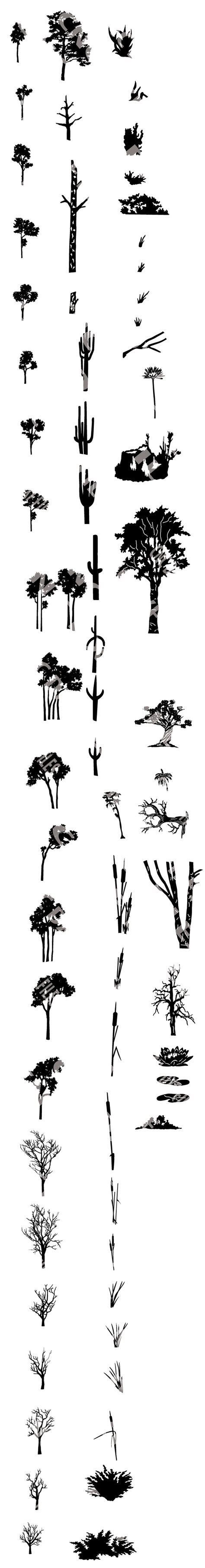 Trees CNC DXF Files