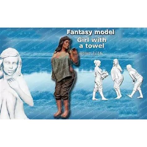 116 Resin Model Kit Russian Beautiful Girl With Towel Wash Pin Up Unp