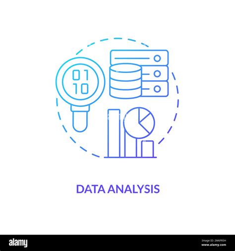 Data Analysis Blue Gradient Concept Icon Stock Vector Image And Art Alamy