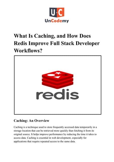 What Is Caching And How Does Redis Improve Full Stack Developer