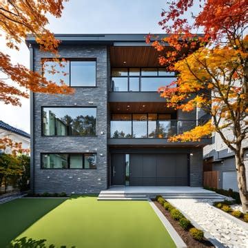 Luxurious Korean Modern House Building Exterior Stock Illustrations