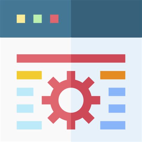 Web Coding Basic Straight Flat Icon