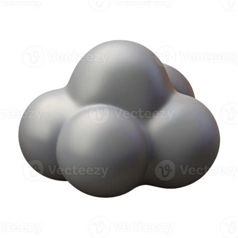 Cute 3d Illustration Of Grey Cloud 43546820 Png