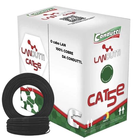 Caixa De Cabo De Rede Landutti Upt Cat5 100 Cobre 305 Metros