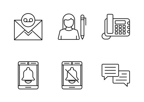 Communication Vector Icon Set 17469768 Vector Art At Vecteezy