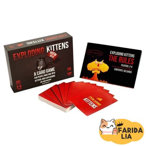 Jual Exploding Kittens Board Game Nsfw Edition Black Shopee Indonesia