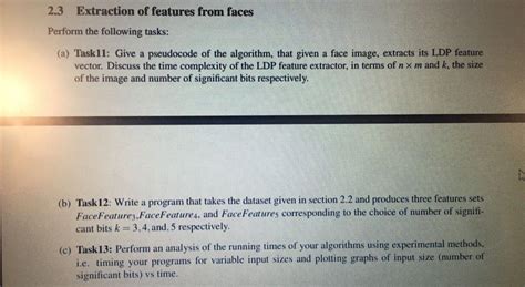 Solved Extraction Of Features From Faces Perform The Chegg