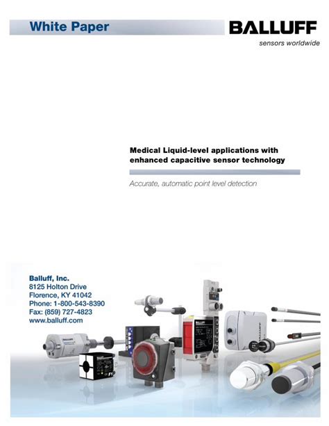 PDF Medical Liquid Level Applications With Enhanced Usa Balluff Com OTPDF WP 16 Medical Level