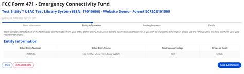 Entity Information Emergency Connectivity Fund Usacorg