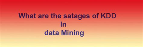 Kdd Stages In Data Mining A THEORY