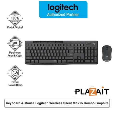 Jual Keyboard And Mouse Logitech Wireless Silent Mk295 Combo Graphite Di Seller Pt Primajaya