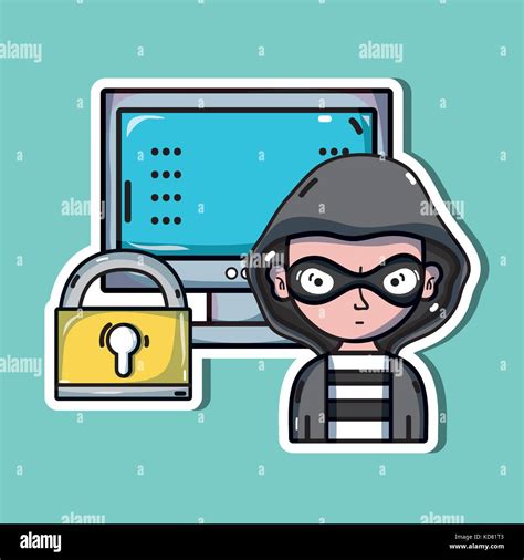 Person Hacker To Programmer Virus In The System Stock Vector Image And Art Alamy