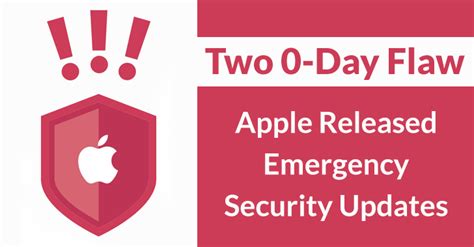 Apple Released Emergency Security Updates To Fix Two Zero Day