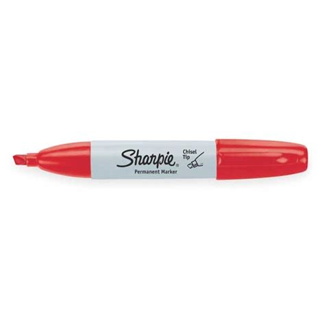 Sharpie Red Permanent Marker Chisel Tip 12 Pk 38202 Zoro