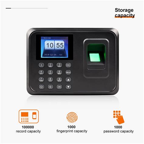 2 4inch Usb Biometric Rfid Fingerprint Attendance Grandado