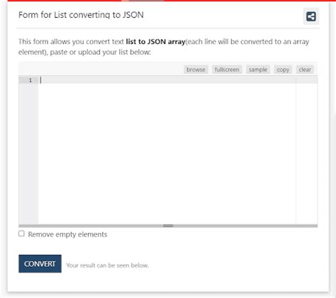 Convert Text List To JSON Format