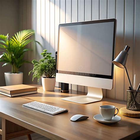 Seamless Gadget Integration In A Modern Minimalist Office Desk Setup