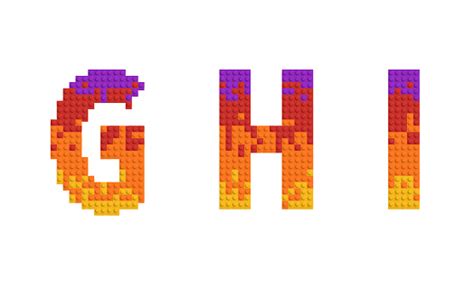 여러 가지 색상의 벽돌로 만든 문자와 숫자 세트 3d 알파벳 문자 Ghi 알파벳 H에 대한 스톡 사진 및 기타 이미지 알파벳